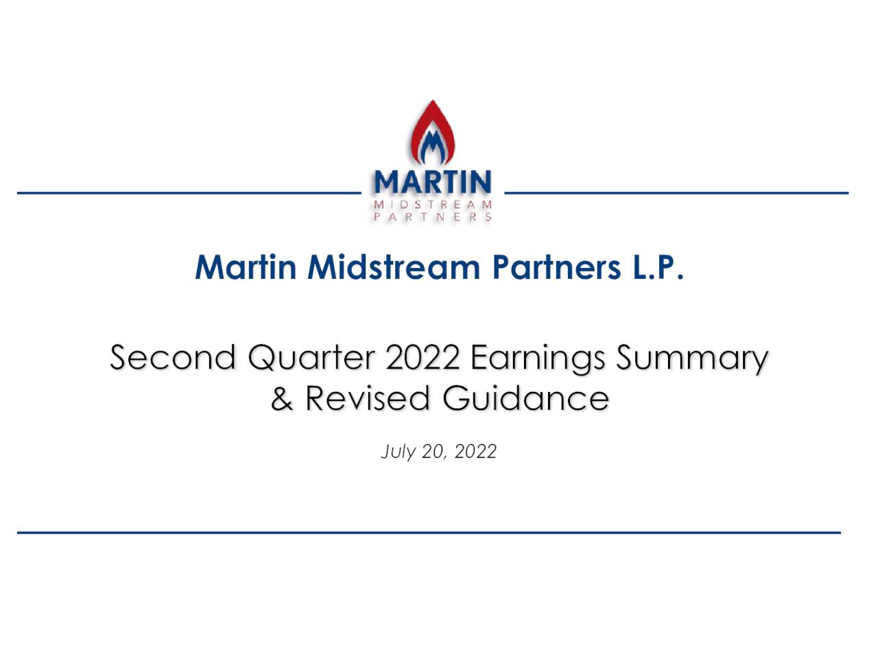 Martin Midstream Partners L.P. 2022 Q2 - Results - Earnings Call ...