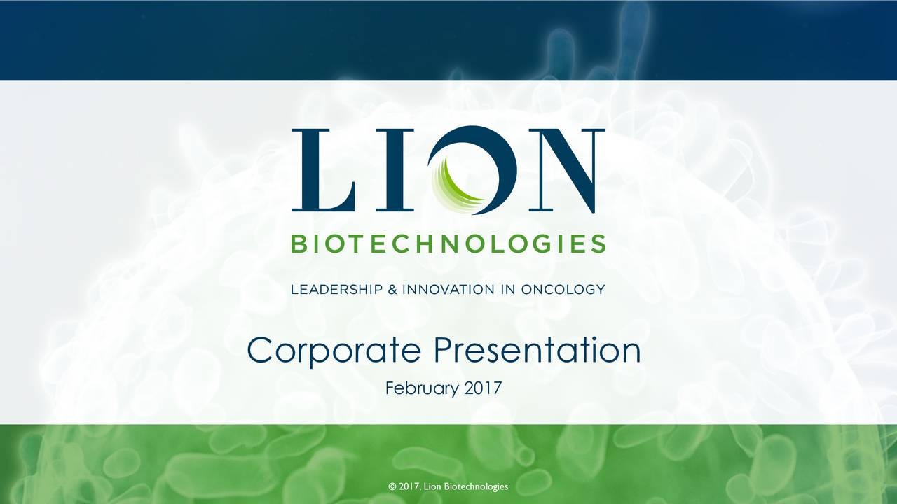 Lion Biotechnologies (LBIO) Presents At 29th Annual ROTH Conference ...