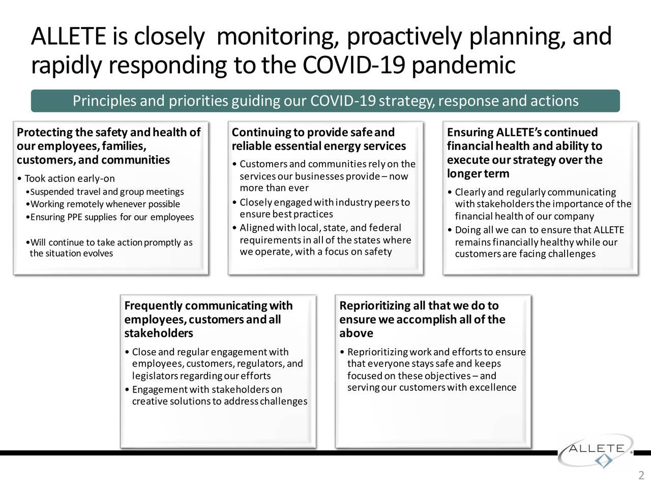 ALLETE, Inc. 2020 Q1 - Results - Earnings Call Presentation (NYSE:ALE ...