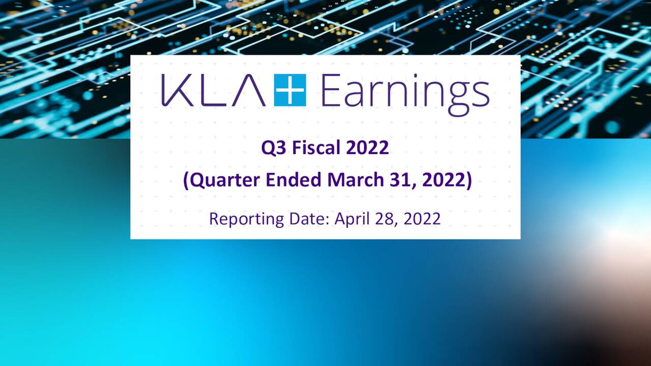 KLA Corporation 2022 Q3 - Results - Earnings Call Presentation (NASDAQ:KLAC) | Seeking Alpha