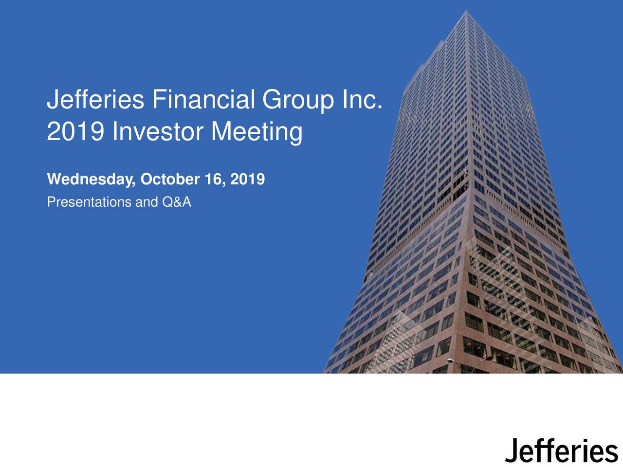 Jefferies Financial (JEF) Investor Presentation - Slideshow (NYSE:JEF ...