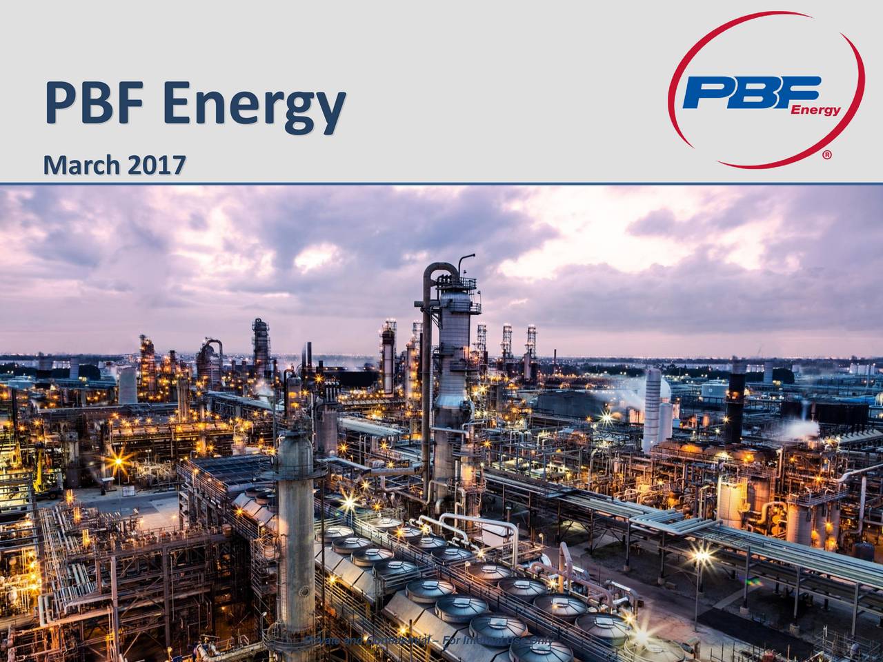 PBF Energy 2017 Q1 - Results - Earnings Call Slides (NYSE:PBF ...