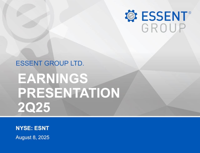 Essent Group Ltd. 2025 Q2 - Results - Earnings Call Presentation (NYSE ...