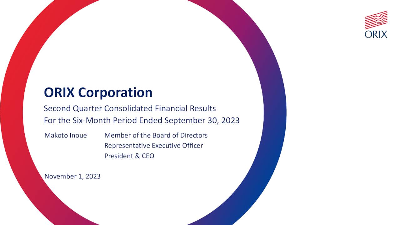 ORIX Corporation 2023 Q2 - Results - Earnings Call Presentation (NYSE ...