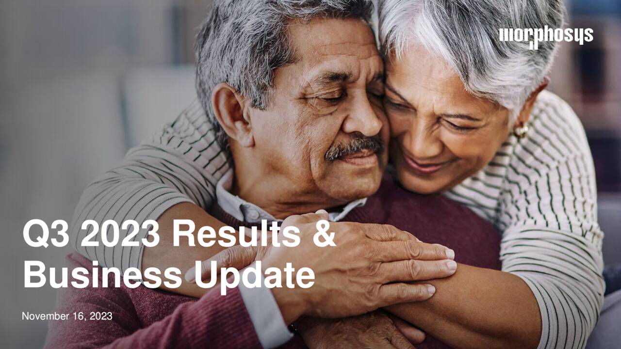 MorphoSys AG 2023 Q3 - Results - Earnings Call Presentation (NASDAQ:MOR-DEFUNCT-581677 ...