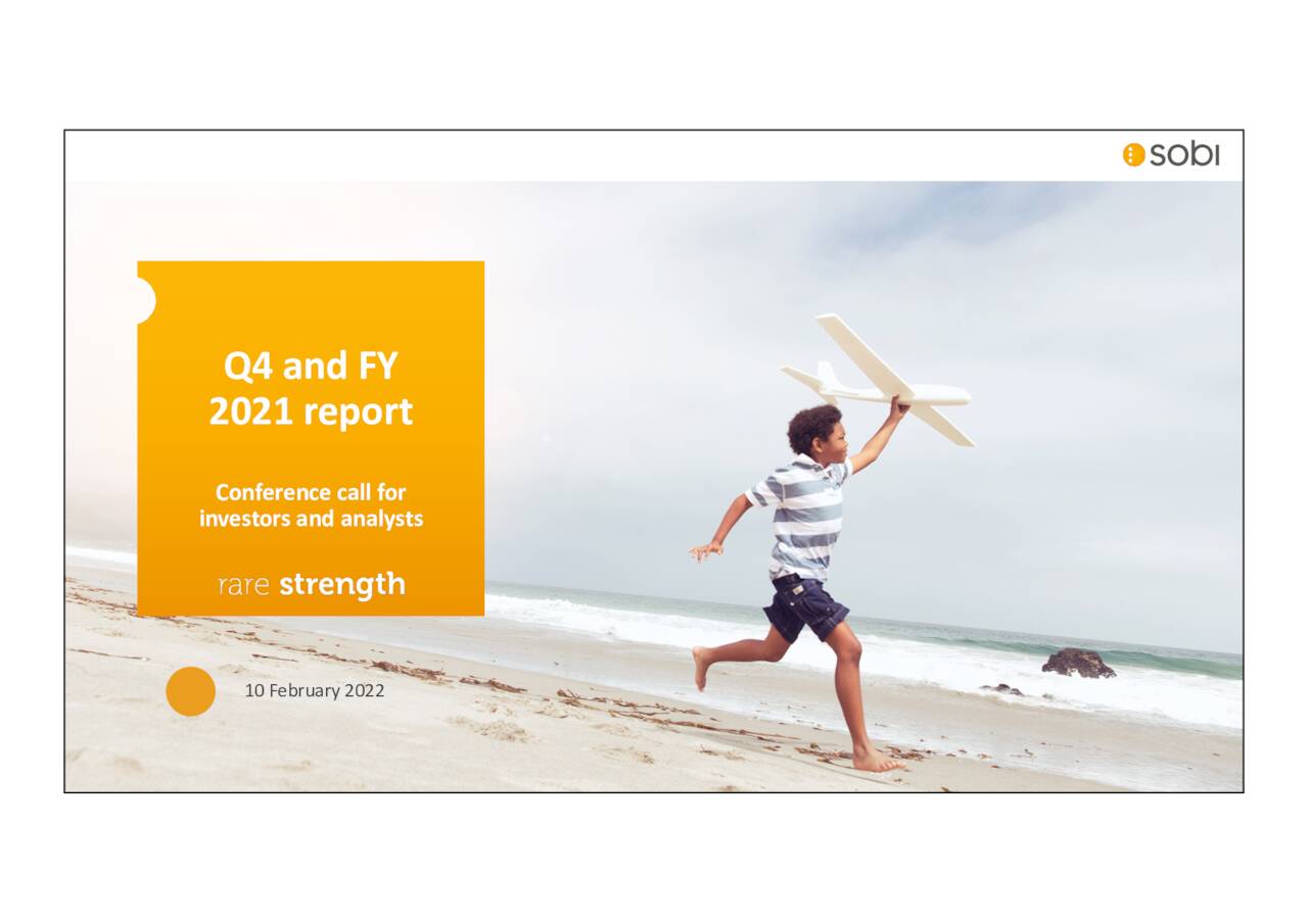 Swedish Orphan Biovitrum AB (publ) 2021 Q4 - Results - Earnings Call Presentation (OTCMKTS:BIOVF ...