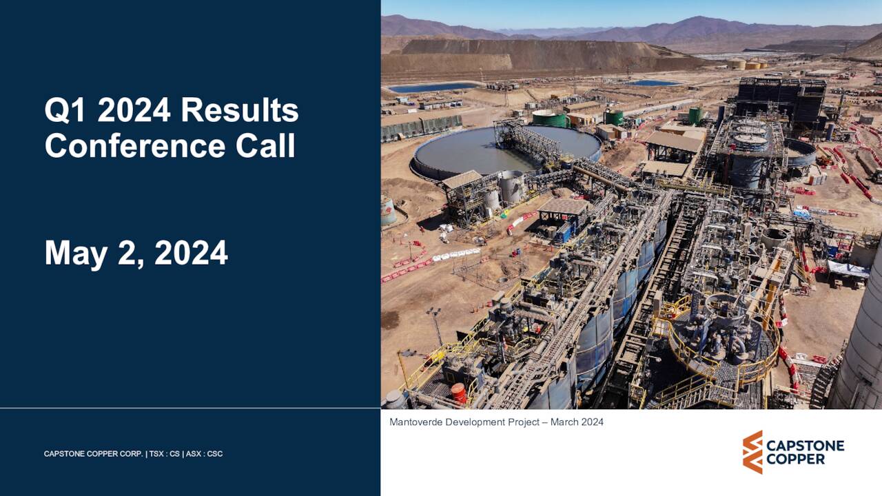Capstone Copper Corp. 2024 Q1 - Results - Earnings Call Presentation ...