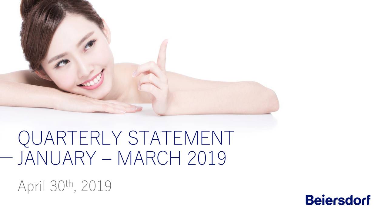 Beiersdorf Aktiengesellschaft 2019 Q1 - Results - Earnings Call Slides (OTCMKTS:BDRFF) | Seeking ...