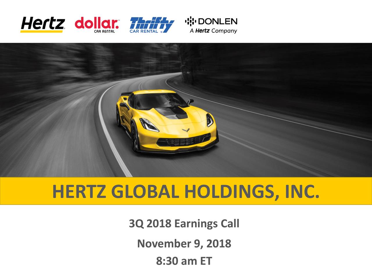 Hertz Global Holdings, Inc. 2018 Q3 - Results - Earnings Call Slides ...