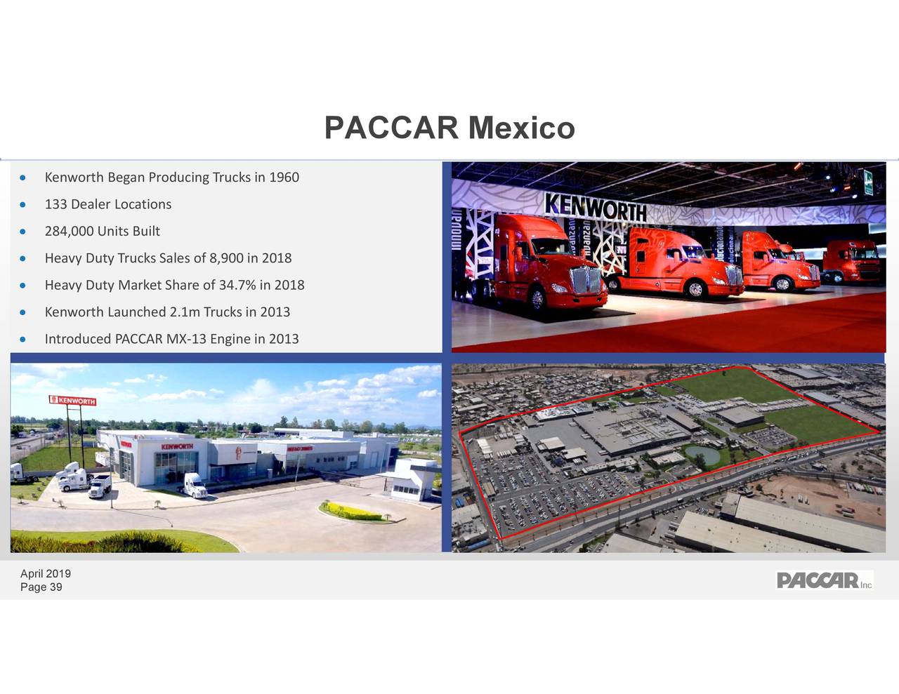 PACCAR Inc 2019 Q1 - Results - Earnings Call Slides (NASDAQ:PCAR) | Seeking Alpha