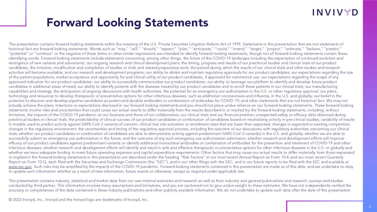 Invivyd, Inc. 2022 Q3 - Results - Earnings Call Presentation (NASDAQ ...
