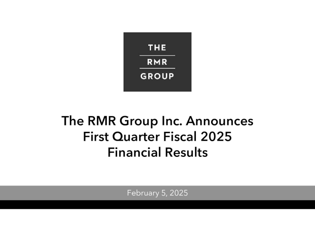 The RMR Group Inc. 2025 Q1 - Results - Earnings Call Presentation ...
