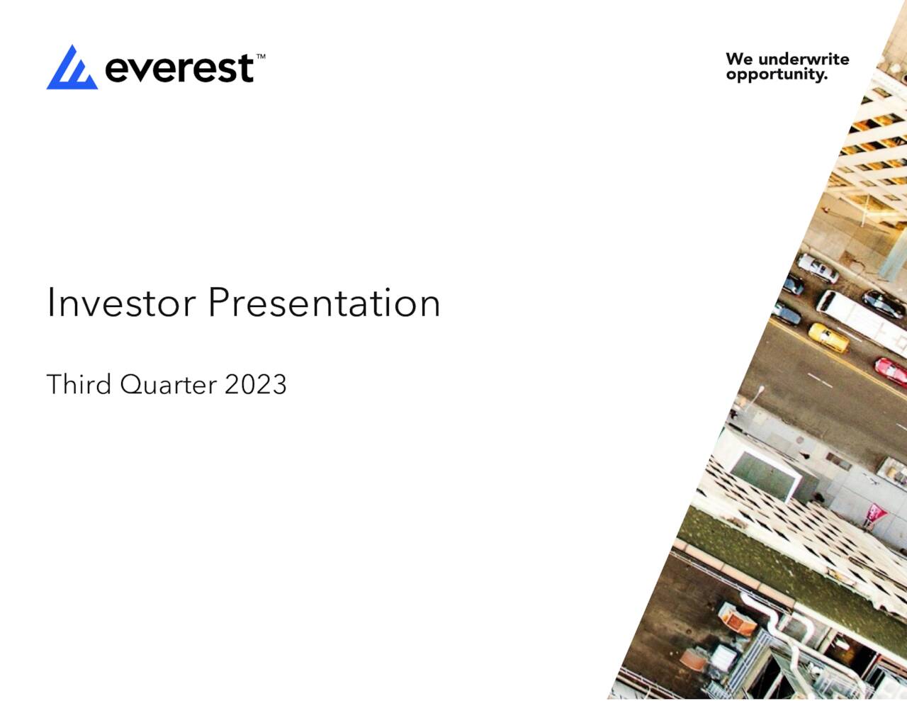 Everest Group, Ltd. 2023 Q3 - Results - Earnings Call Presentation ...