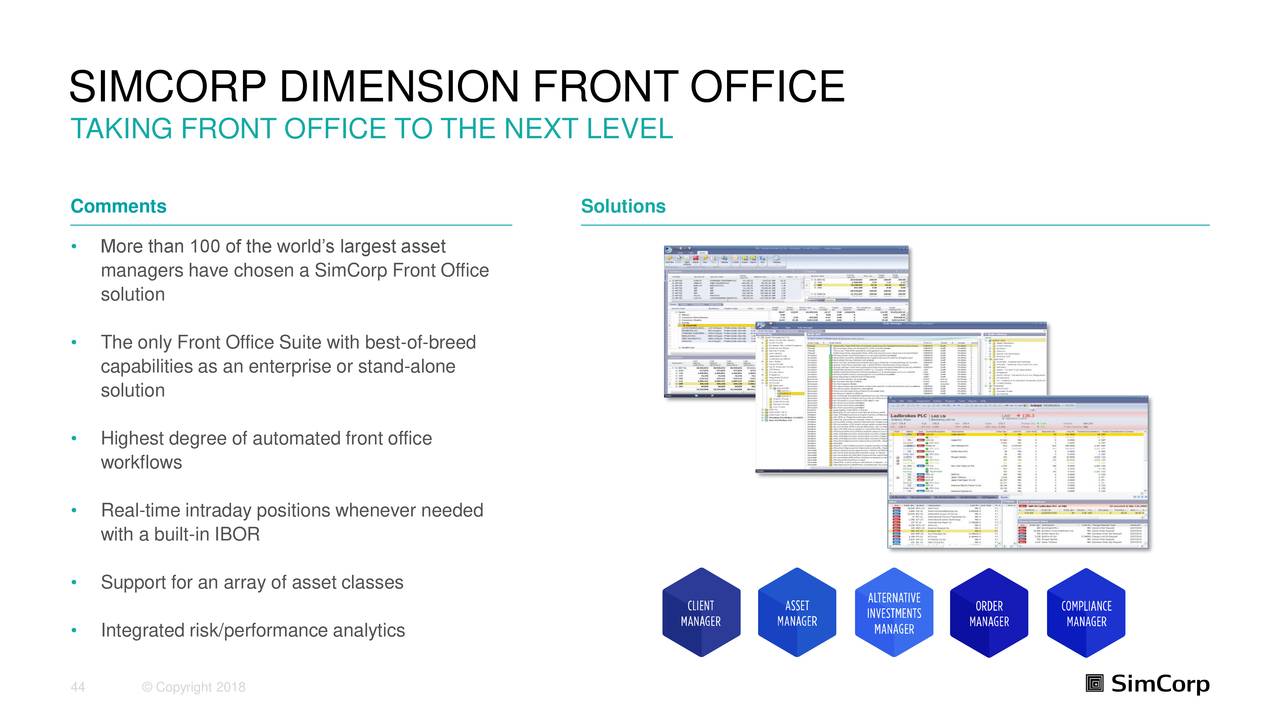 Simcorp A/S ADR 2017 Q4 - Results - Earnings Call Slides (OTCMKTS:SICRY ...
