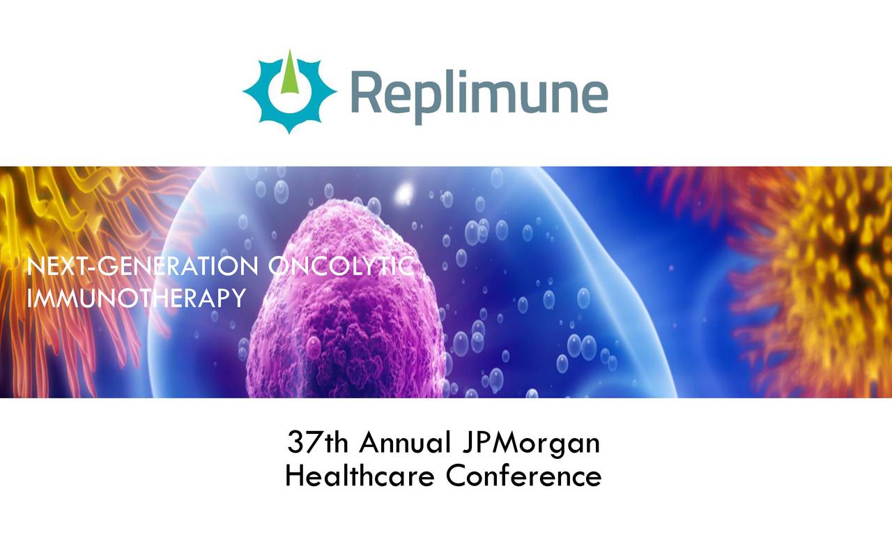 Replimune Group (REPL) Presents At 37th Annual J.P. Morgan Healthcare ...