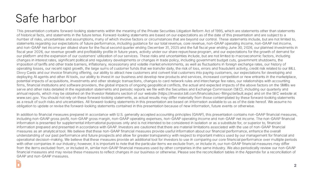 BILL Holdings, Inc. 2026 Q1 - Results - Earnings Call Presentation ...