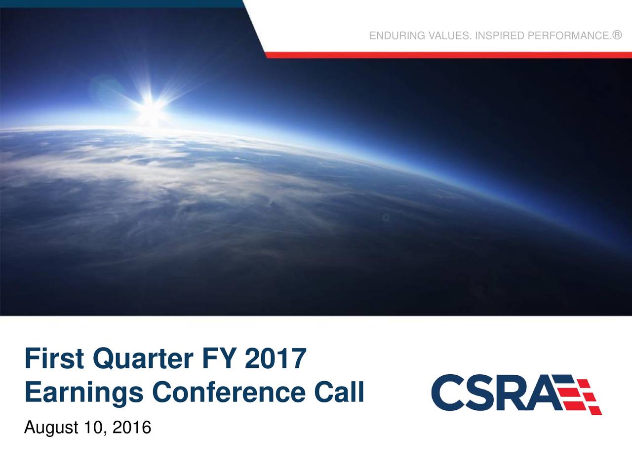 CSRA Inc. 2017 Q1 - Results - Earnings Call Slides (NYSE:CSRA-OLD-DEFUNCT-553946) | Seeking Alpha