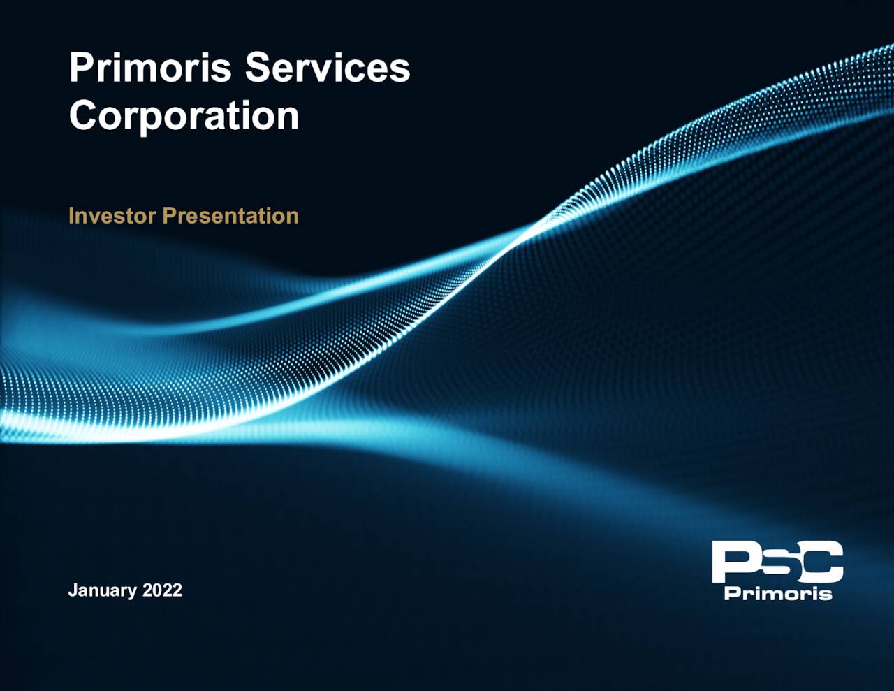 Primoris Services (PRIM) Presents At 22nd Annual New Ideas for the New ...