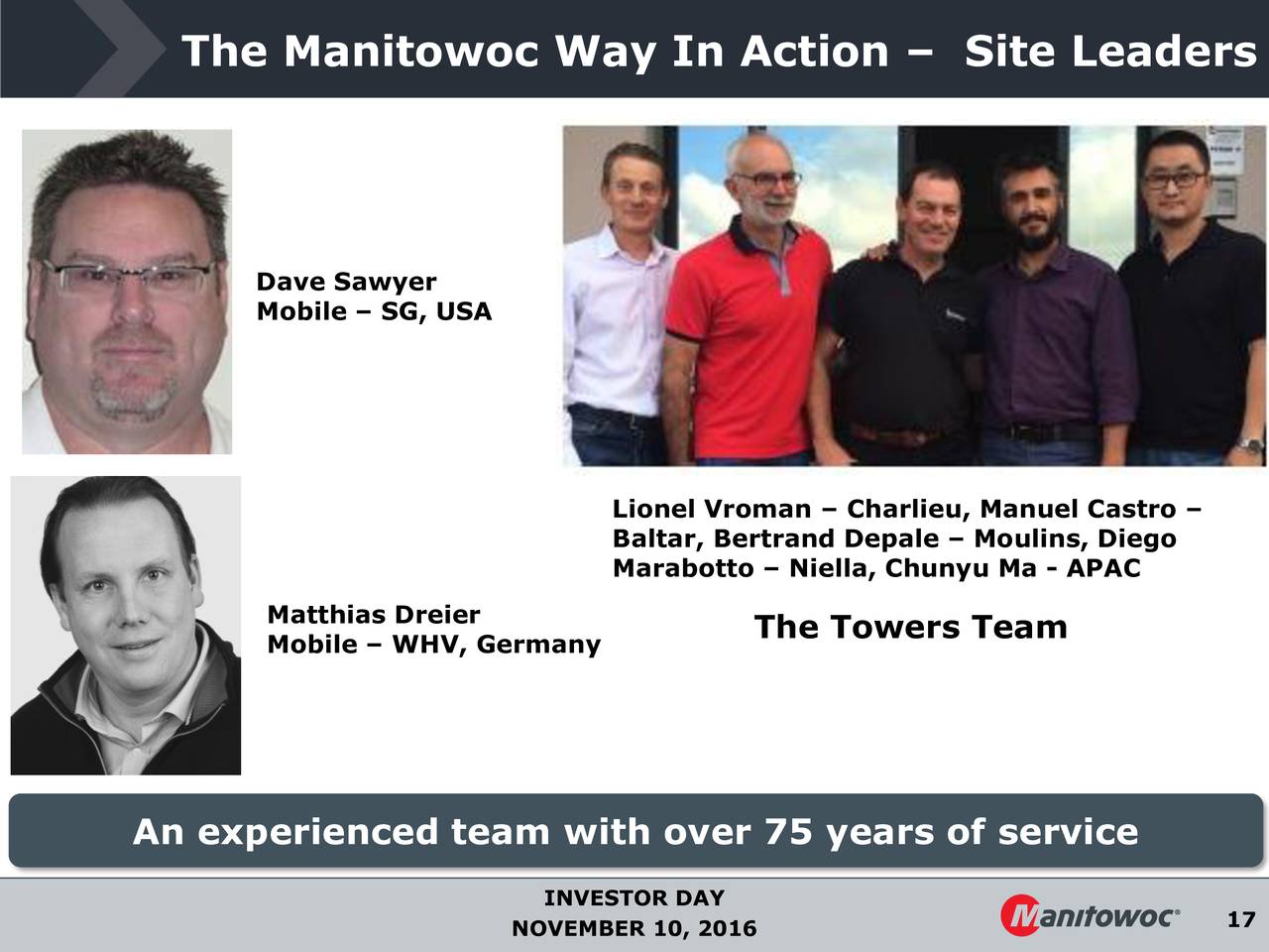 Manitowoc (MTW) President & CEO Barry Pennypacker Hosts Analyst Day ...