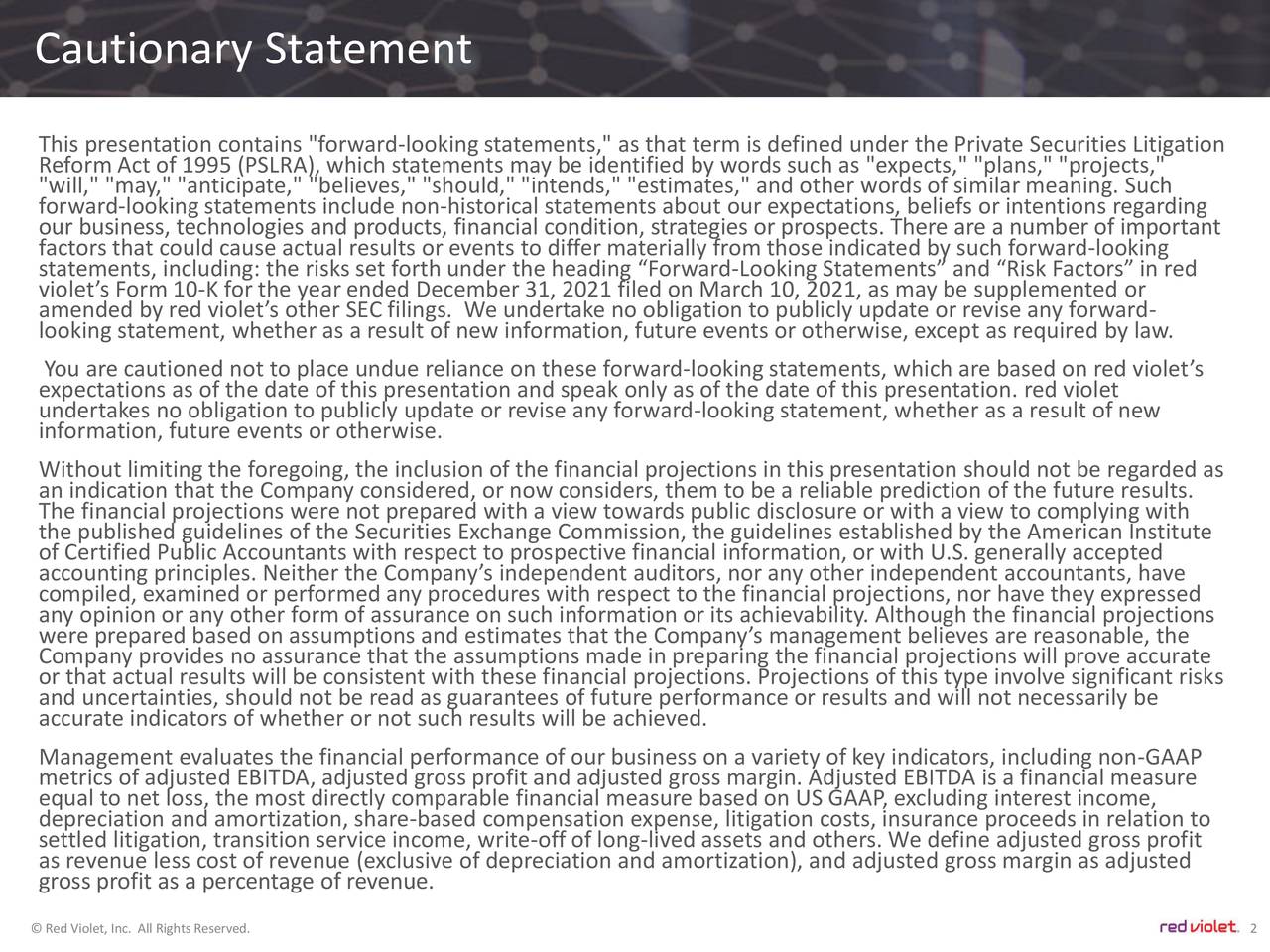 Red Violet, Inc. 2020 Q4 - Results - Earnings Call Presentation (NASDAQ ...