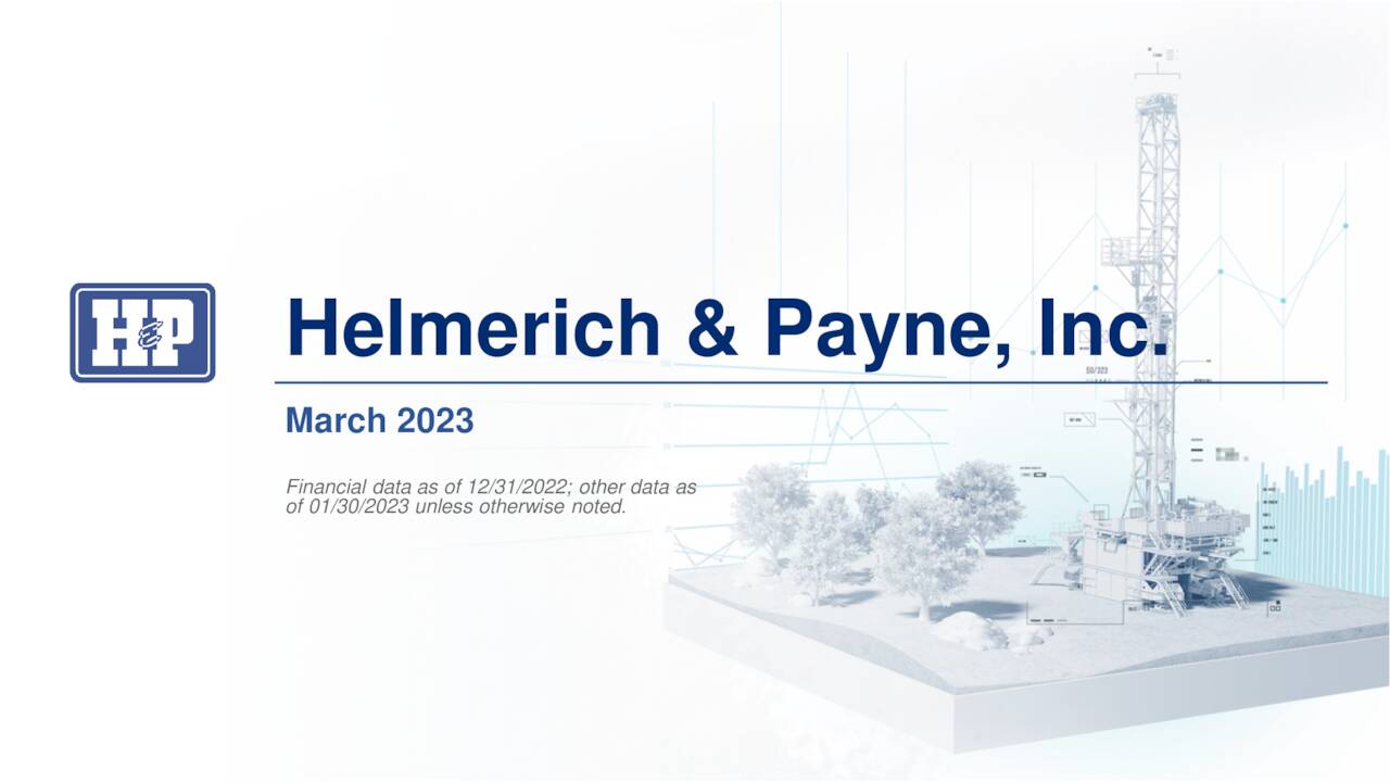 Helmerich & Payne (HP) Investor Presentation - Slideshow (NYSE:HP) | Seeking Alpha