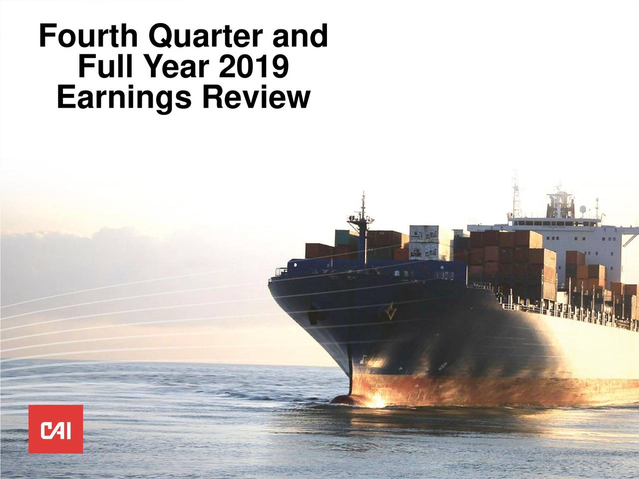 CAI International, Inc. 2019 Q4 - Results - Earnings Call Presentation ...