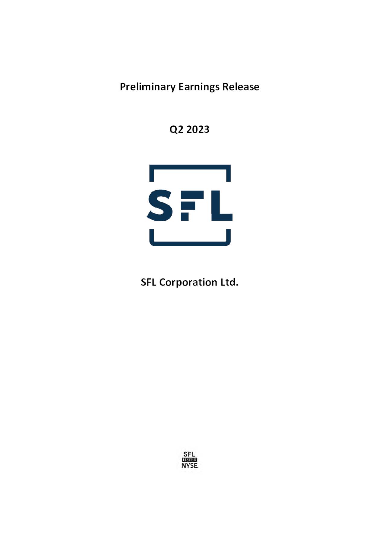 SFL Corporation Ltd. 2023 Q2 - Results - Earnings Call Presentation ...