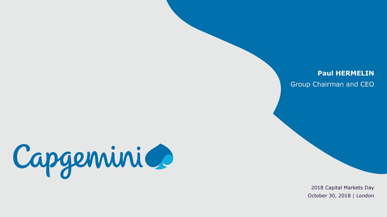 Capgemini (CGEMY) Investor Presentation - Slideshow (OTCMKTS:CGEMY) | Seeking Alpha