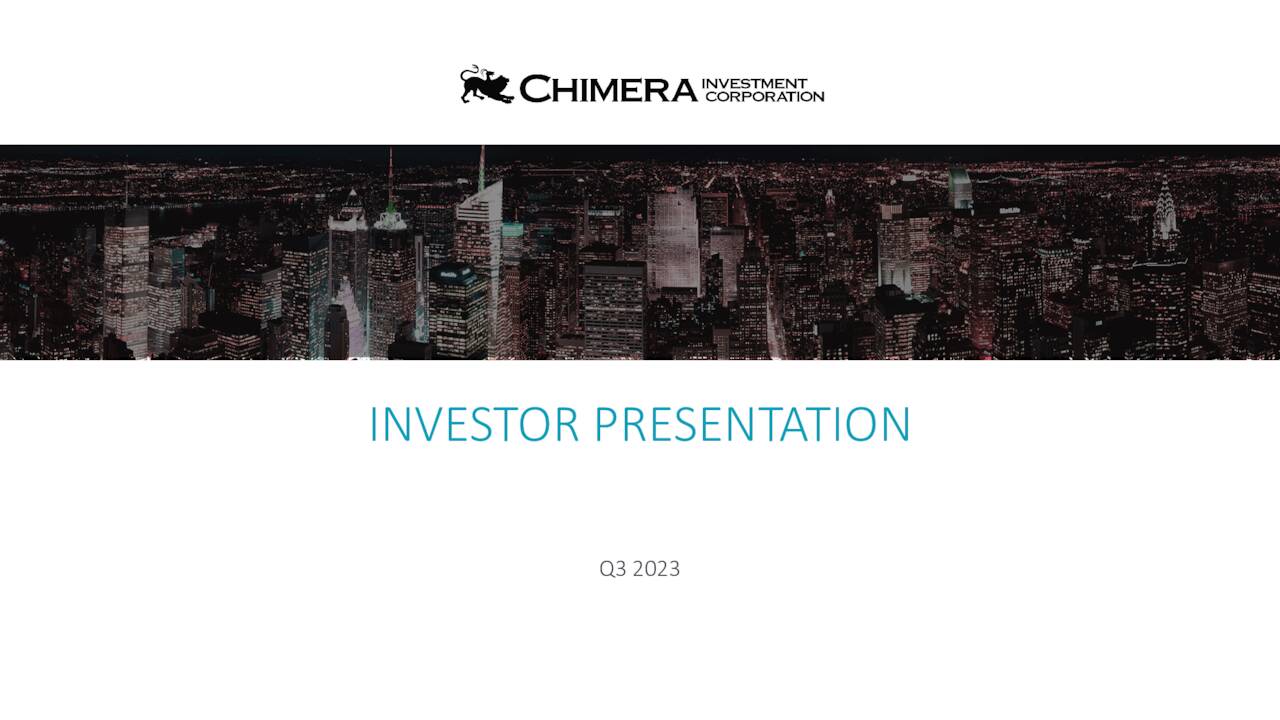 Chimera Investment Corporation 2023 Q3 - Results - Earnings Call ...