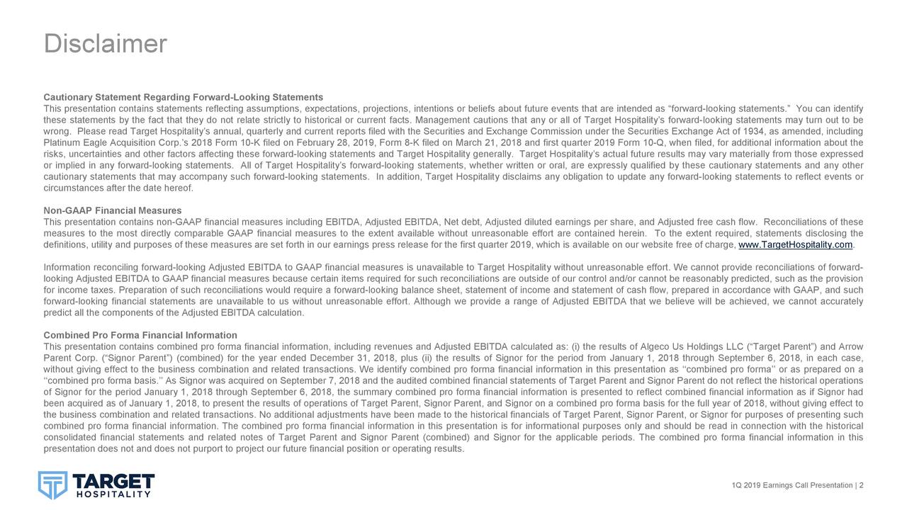 Target Hospitality Corp. 2019 Q1 - Results - Earnings Call Slides ...