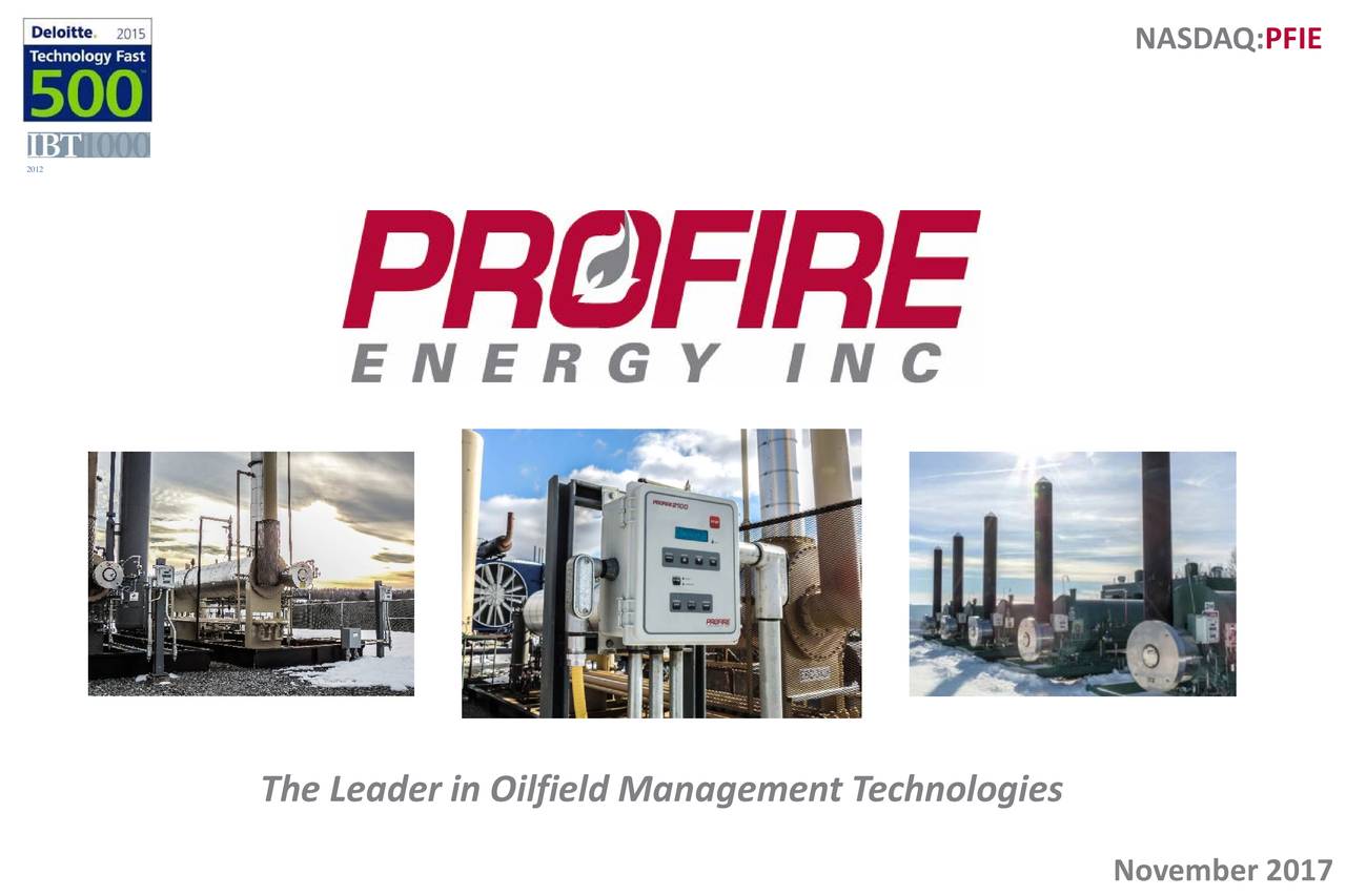 Profire Energy, Inc. 2017 Q3 - Results - Earnings Call Slides (NASDAQ ...