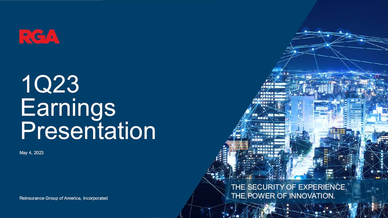 Reinsurance Group of America, Incorporated 2023 Q1 - Results - Earnings Call Presentation (NYSE ...
