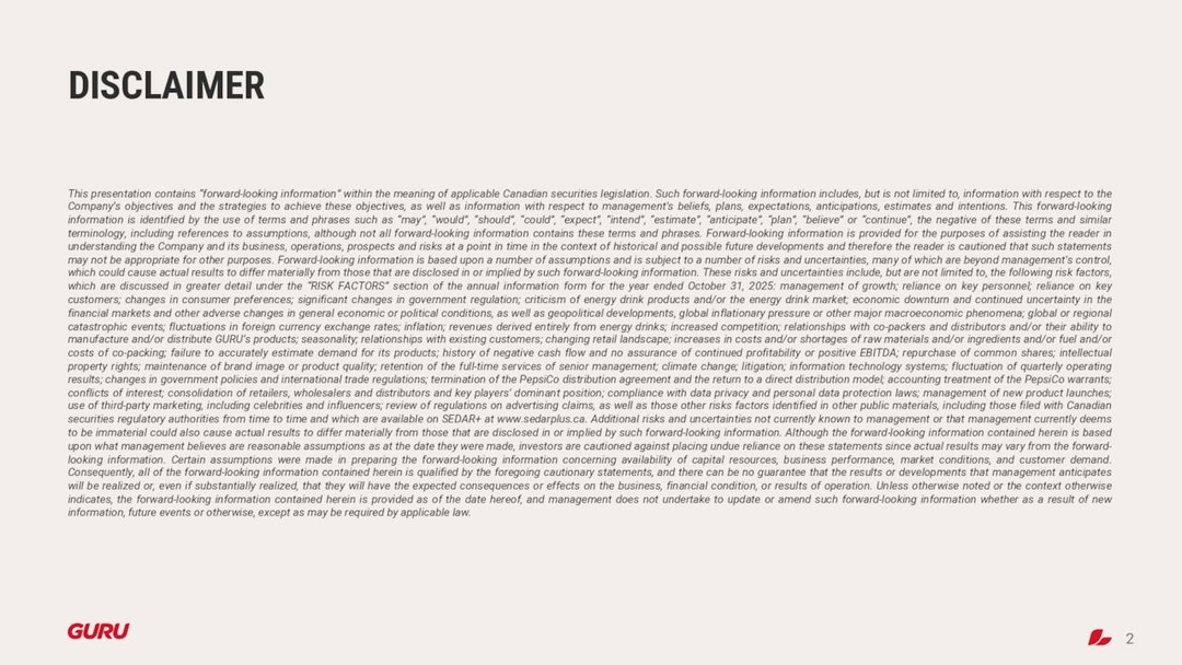 GURU Organic Energy Corp. 2025 Q4 - Results - Earnings Call ...