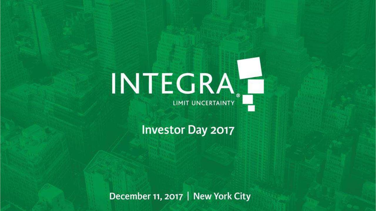 Integra LifeSciences Holdings (IART) Investor Presentation - Slideshow ...