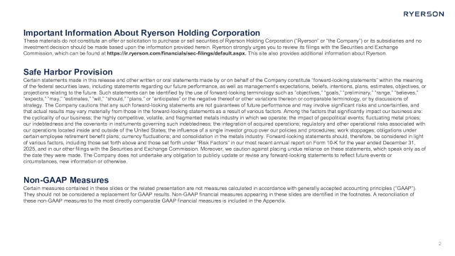 Ryerson Holding Corporation (RYZ) Presents at 16th Annual Wells Fargo ...