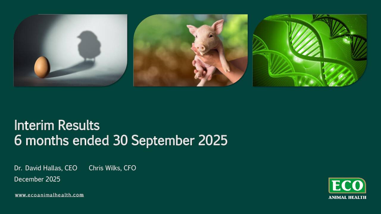 ECO Animal Health Group plc 2026 Q2 - Results - Earnings Call ...