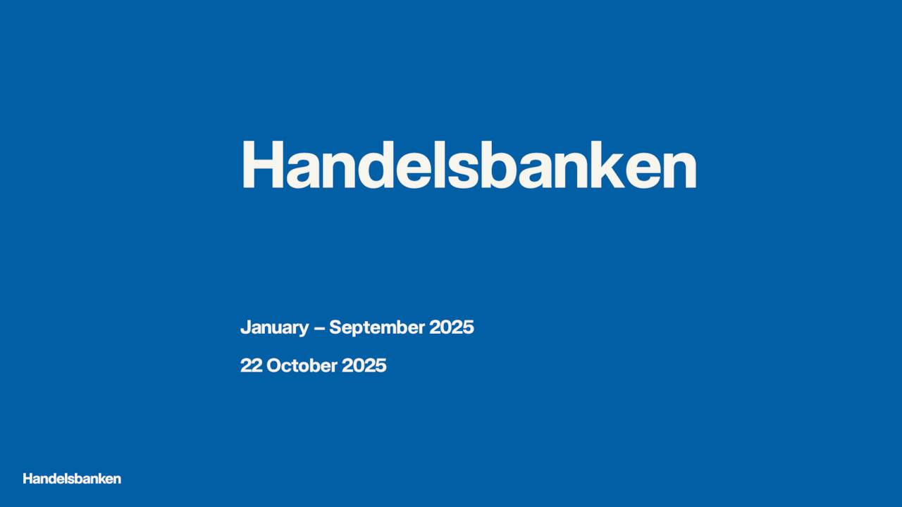 Svenska Handelsbanken AB (publ) 2025 Q3 - Results - Earnings Call ...
