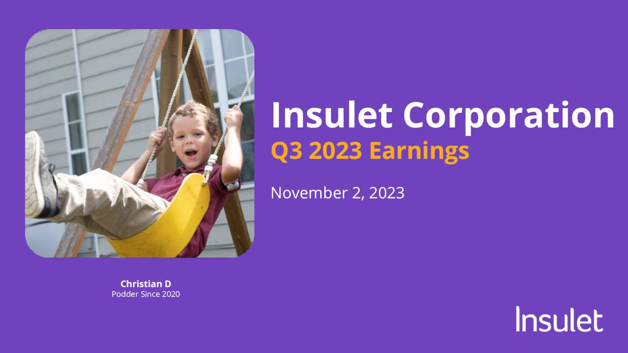 Insulet Corporation 2023 Q3 - Results - Earnings Call Presentation (NASDAQ:PODD) | Seeking Alpha