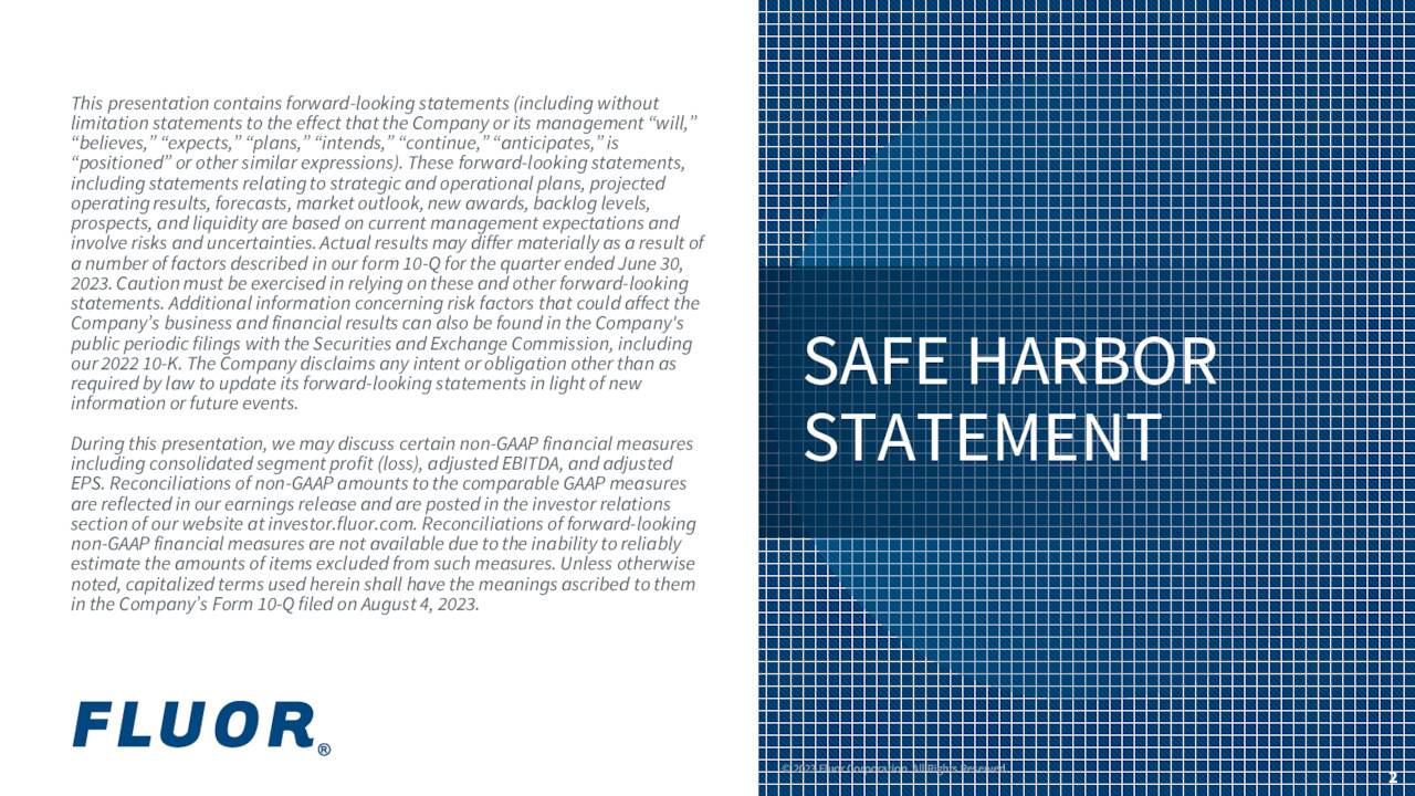 Fluor Corporation 2023 Q2 - Results - Earnings Call Presentation (NYSE ...