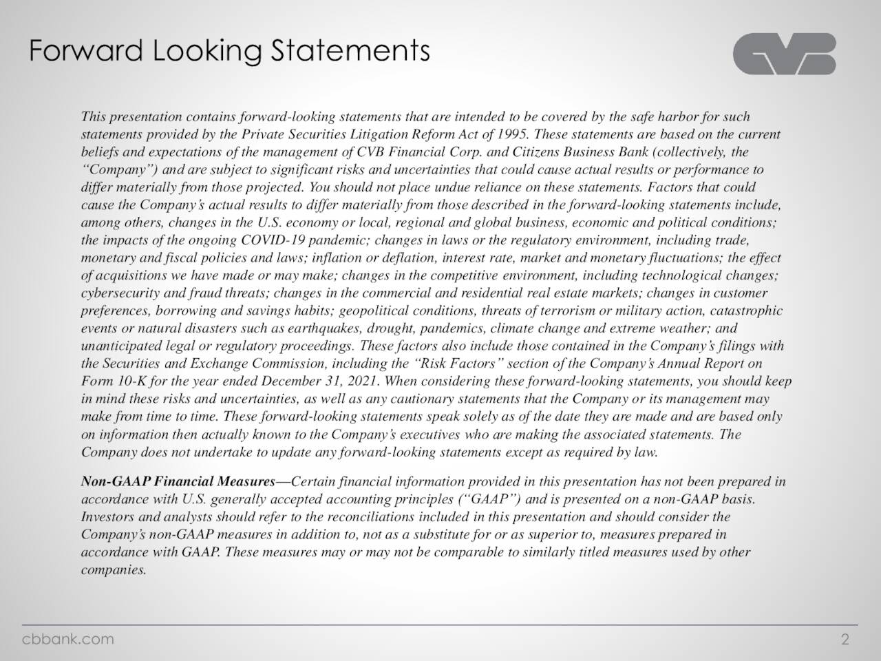CVB Financial Corp. 2022 Q4 - Results - Earnings Call Presentation ...