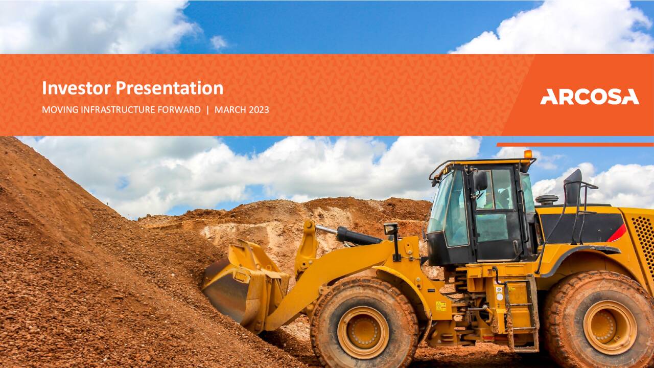 Arcosa (ACA) Investor Presentation - Slideshow (NYSE:ACA) | Seeking Alpha