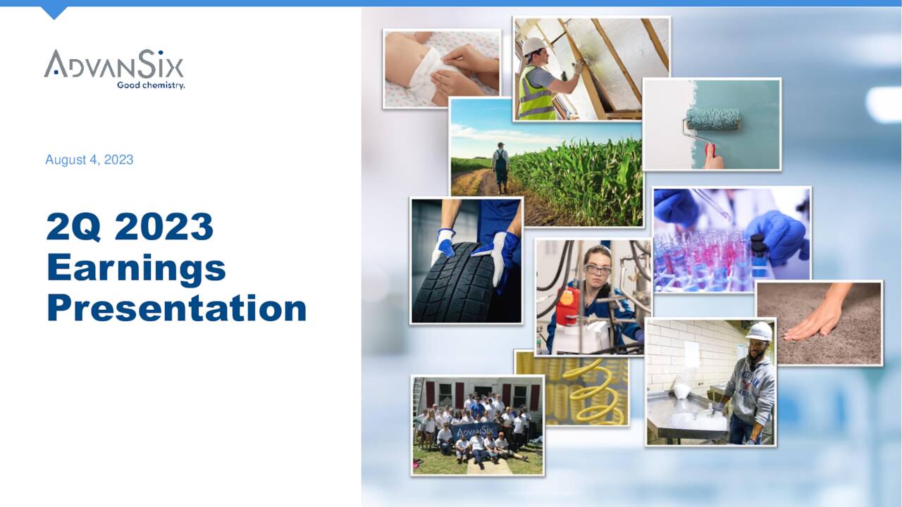 AdvanSix Inc. 2023 Q2 - Results - Earnings Call Presentation (NYSE:ASIX ...