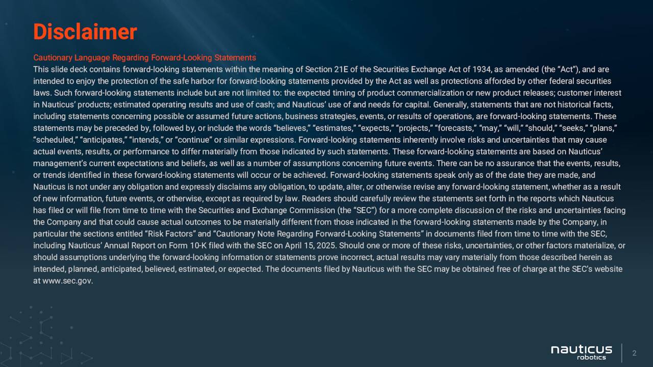 Nauticus Robotics, Inc. 2025 Q3 - Results - Earnings Call Presentation ...