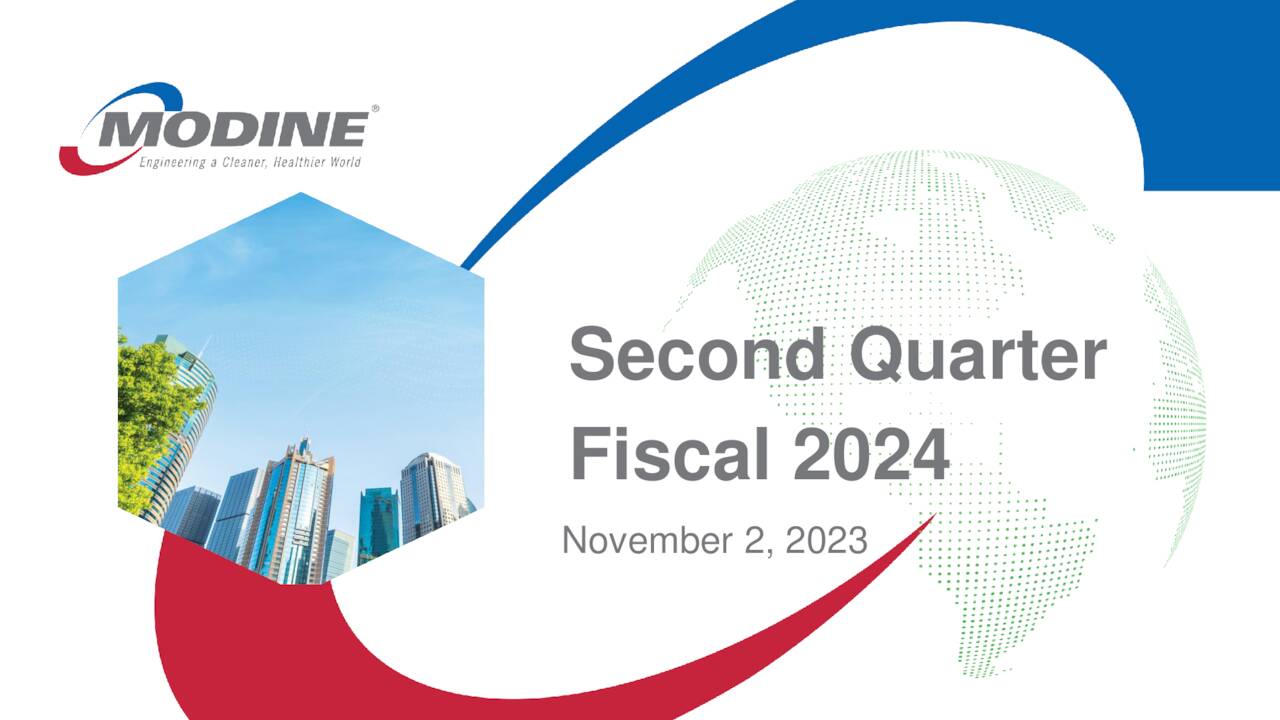 Modine Manufacturing Company 2024 Q2 - Results - Earnings Call Presentation (NYSE:MOD) | Seeking ...