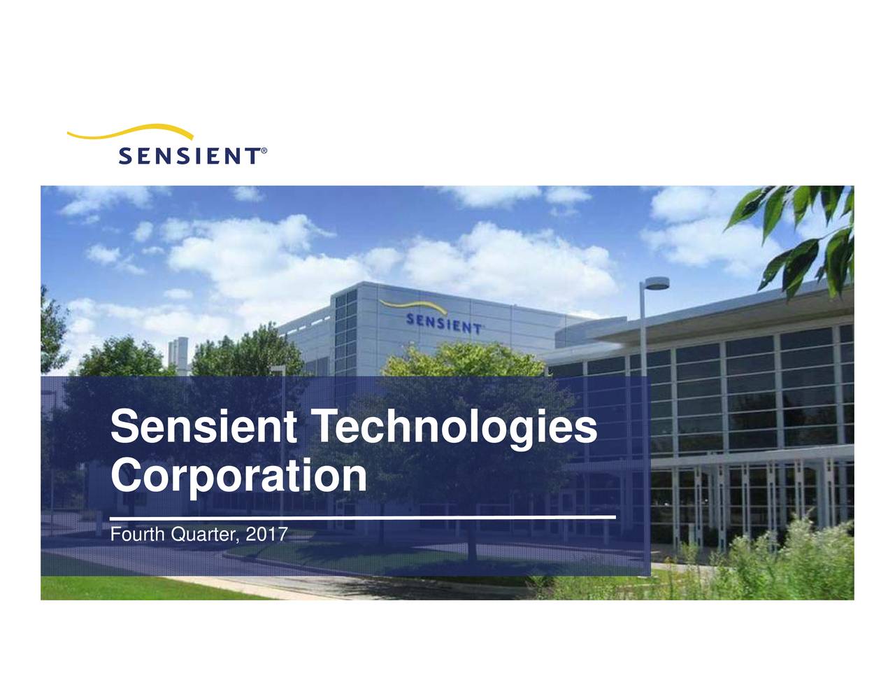 Sensient Technologies Corporation 2017 Q4 - Results - Earnings Call ...