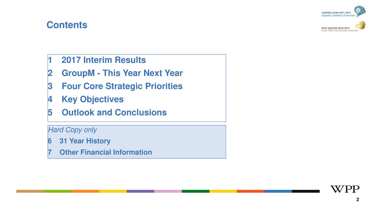 WPP PLC 2017 Q2 - Results - Earnings Call Slides (NYSE:WPP) | Seeking Alpha
