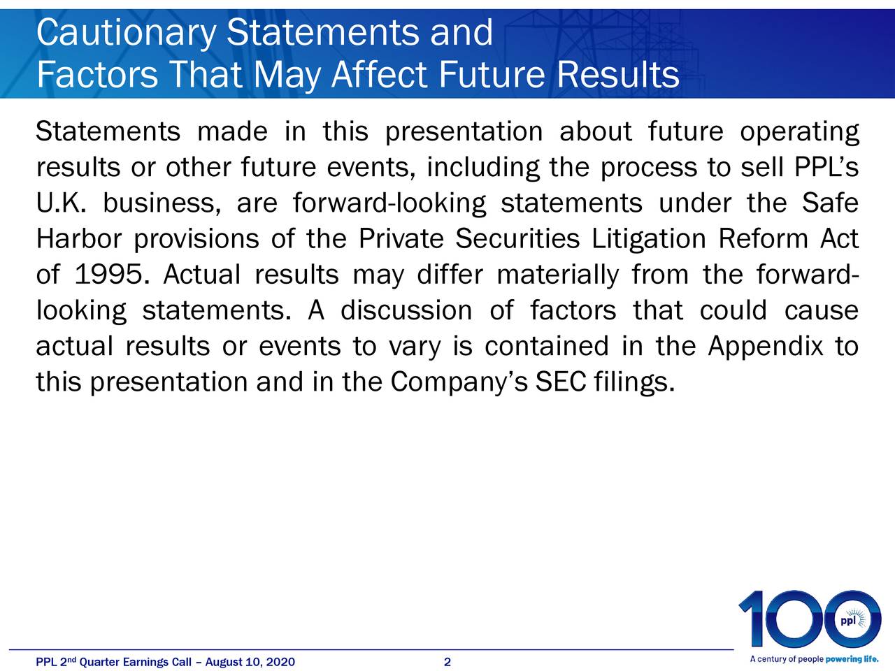 PPL Corporation 2020 Q2 - Results - Earnings Call Presentation (NYSE ...