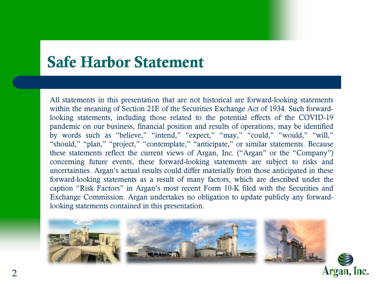 Argan (AGX) Investor Presentation - Slideshow (NYSE:AGX) | Seeking Alpha