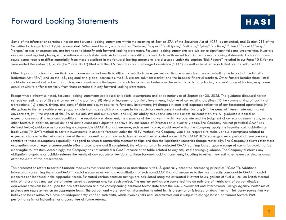 HA Sustainable Infrastructure Capital, Inc. 2025 Q3 - Results ...