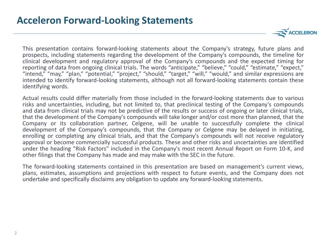Acceleron Pharma Inc. 2017 Q2 - Results - Earnings Call Slides (NYSE ...